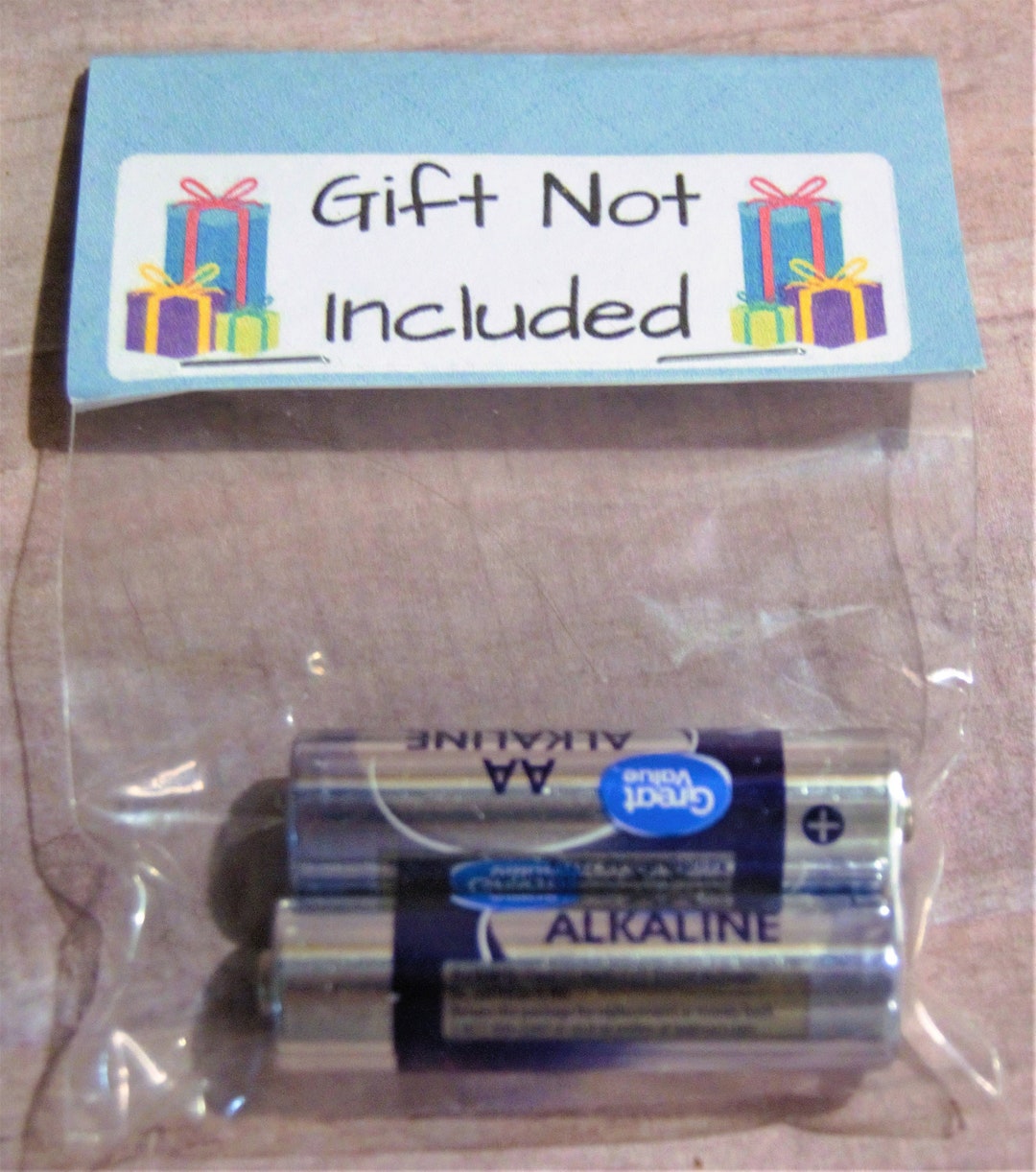 Gift Not Included Gag Gift, Battery Gag Gift - Etsy