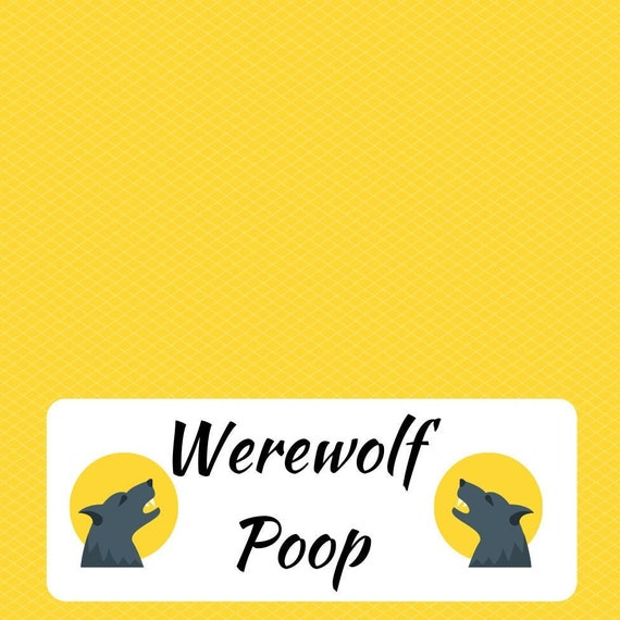Werewolf Poop Toppers Digital Label | Etsy