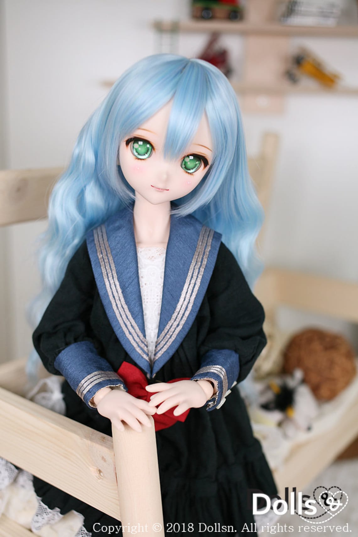 BJD Wig Smart Doll SD Dollfie Dream 8-9 Long Wavy Curl Hair | Etsy