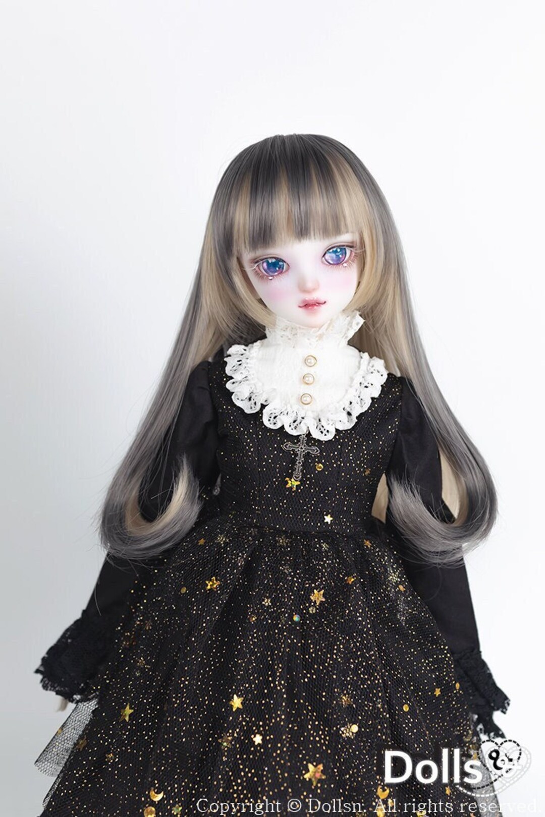 BJD Wig MSD Minifee KDF 7-8 Straigh Hair Ash Beige for 40cm Doll - Etsy