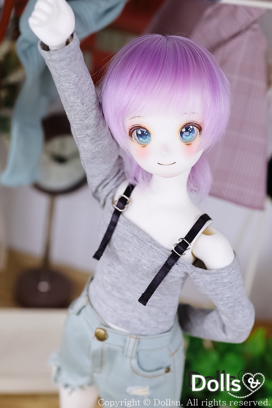 BJD Clothes off Shoulder Shirt Gray for MSD Minifee 42cm 1/4 Doll - Etsy