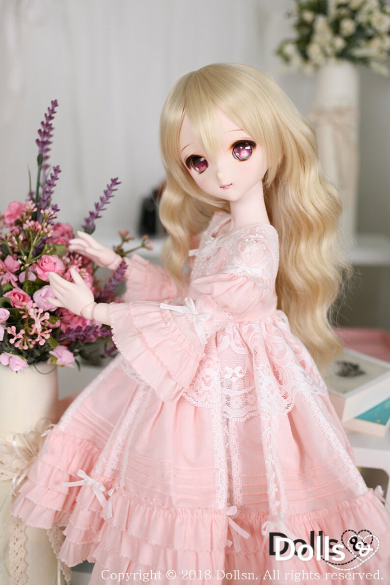 BJD Wig Smart Doll SD Dollfie Dream 8-9 Long Wavy Curl Hair | Etsy