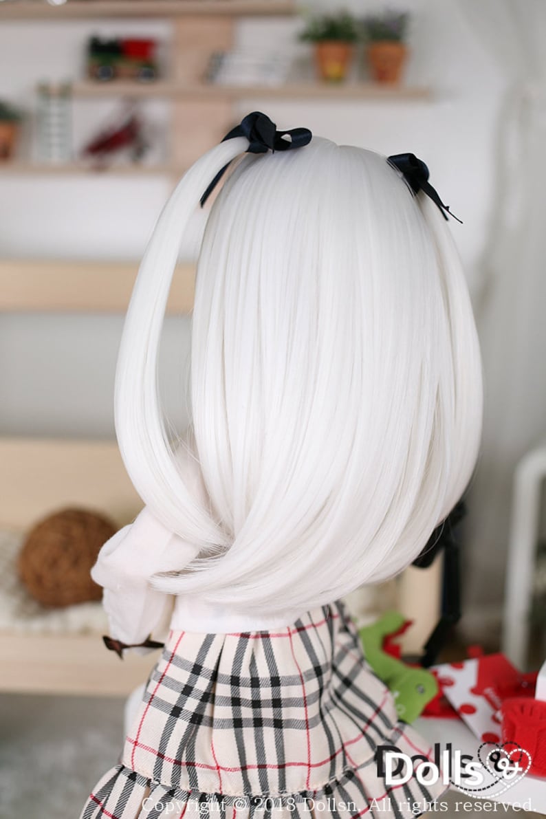 BJD Wig Twintails White for Smart Doll SD Dollfie Dream 8-9 - Etsy