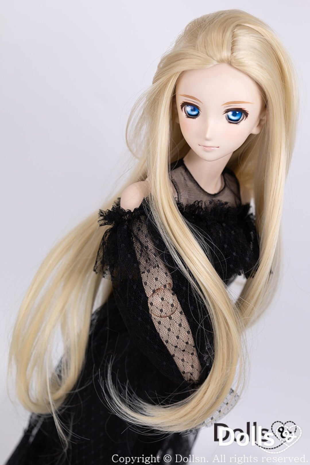 BJD Doll Wig: Long Shine Blond Heat-resistant Fiber (8-9 Inch) - Etsy