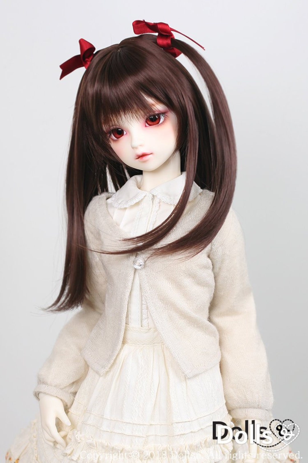 BJD Wig Twintails Black for Smart Doll SD Dollfie Dream 8-9 60cm Doll ...