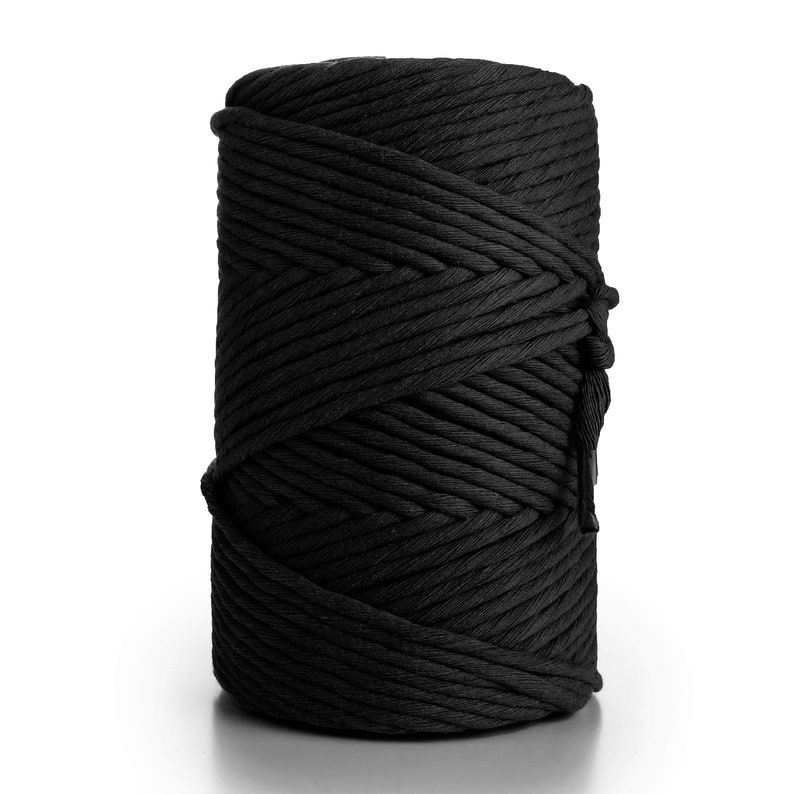 BLACK Macrame Cord 3mm 306 Yd. Single Twist Cotton String | Etsy