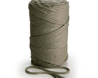 Dark Gray Macrame Cord 3mm Single Twist Cotton String 459 Feet | Etsy