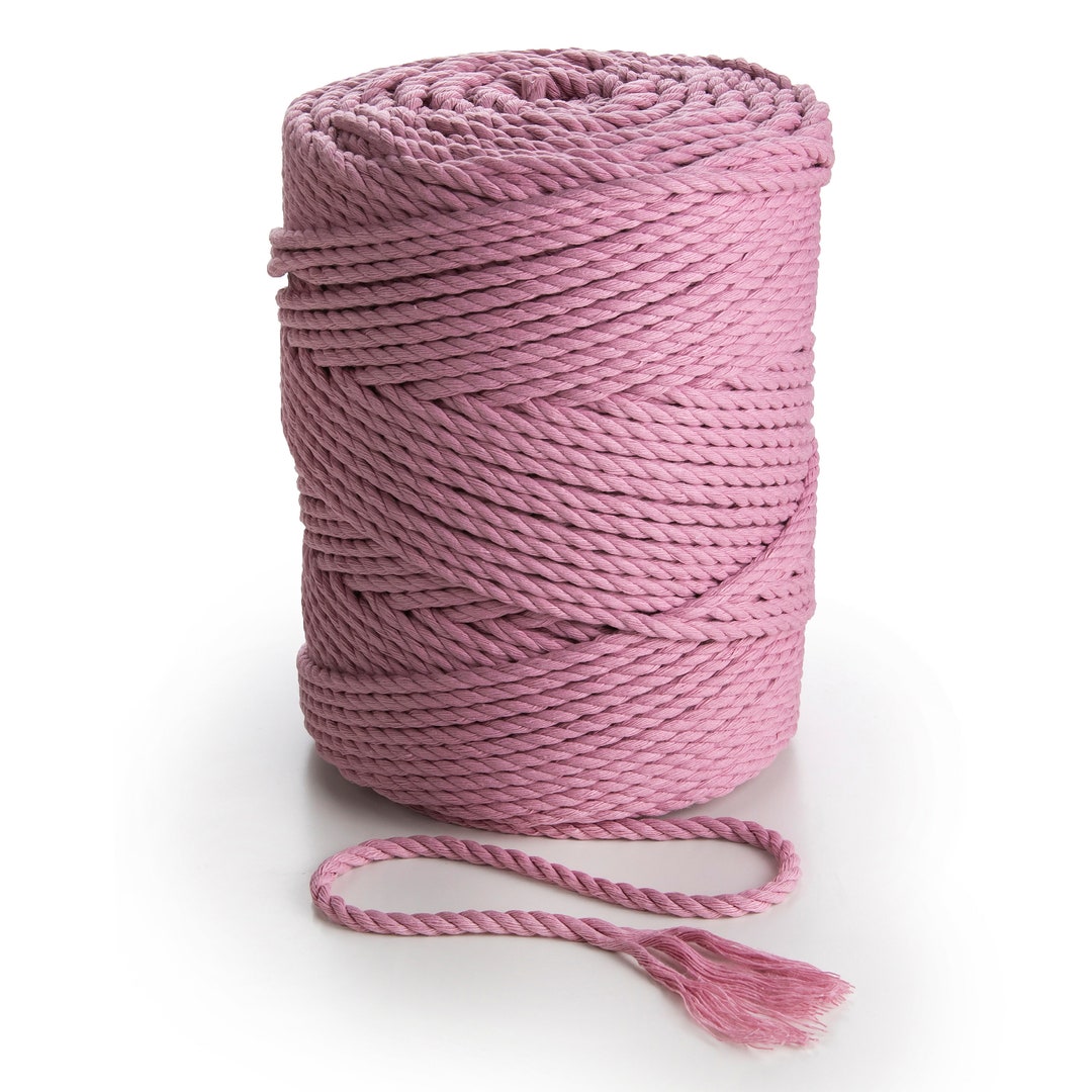 DUSTY PINK Macrame Cotton Cord 4mm Macrame Rope 492 Feet - Etsy