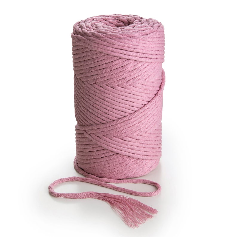 DUSTY PINK Macrame Cord 3mm Single Twist Cotton String 459 | Etsy