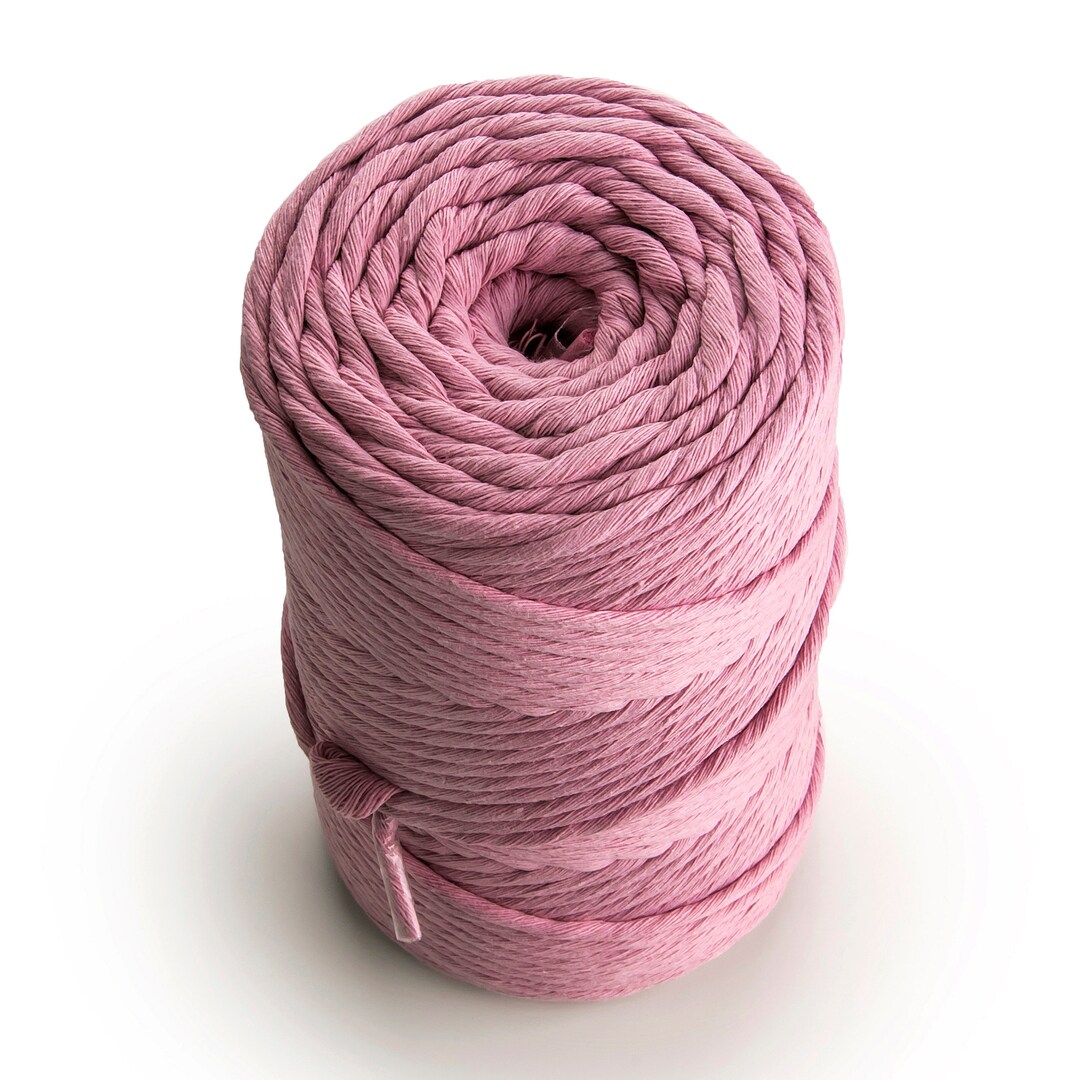 DUSTY PINK Macrame Cord 3mm Single Twist Cotton String 459 Feet Single ...