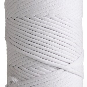 WHITE Macrame Cord 3mm Single Twist Cotton String 459 Feet Single ...