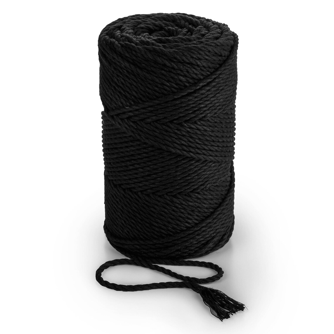 BLACK Macrame Cord 3mm Macrame Rope 3-ply Twisted Macrame Rope - Etsy