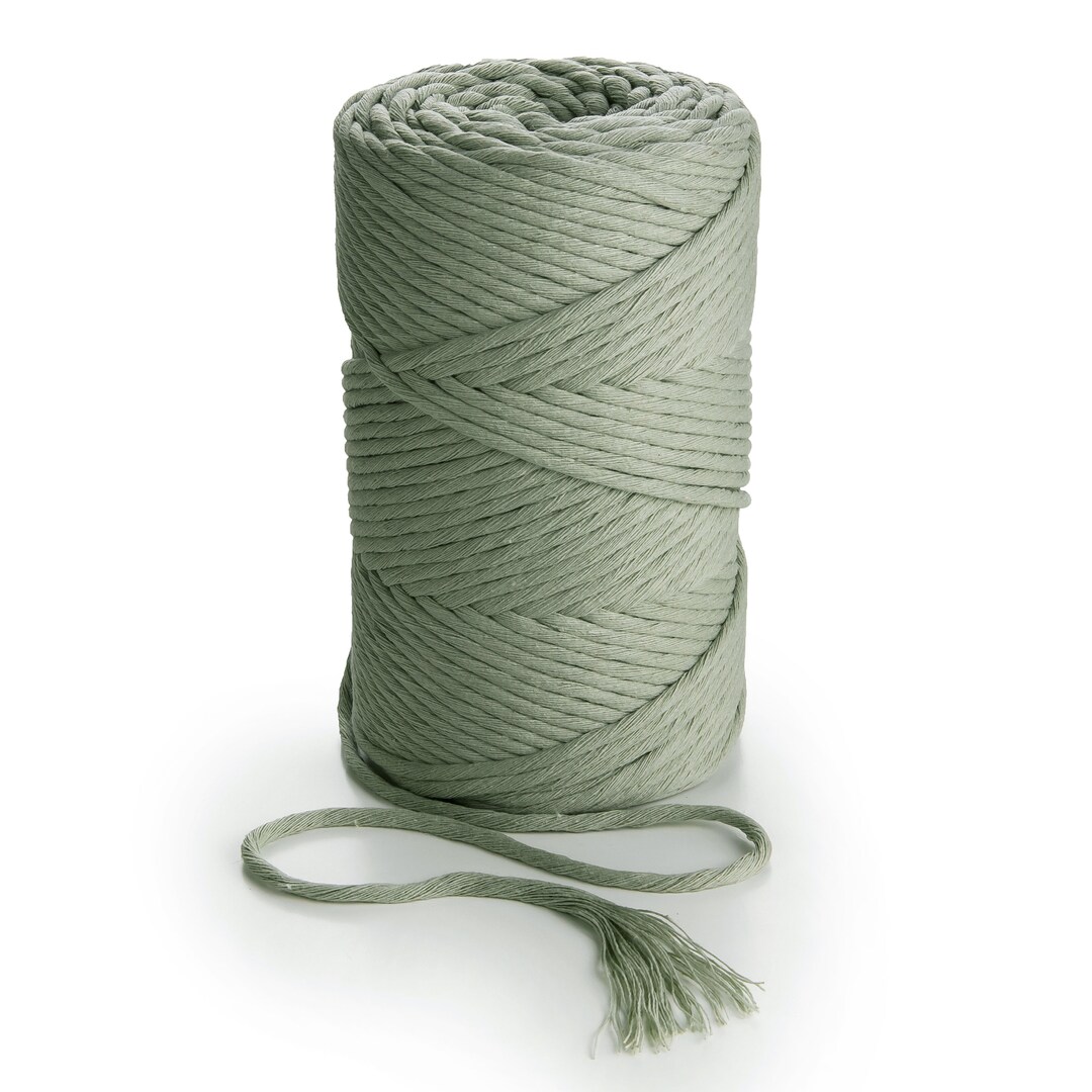 SAGE GREEN Macrame Rope 3mm Single Twist Rope 459 Feet Macrame Rope and ...