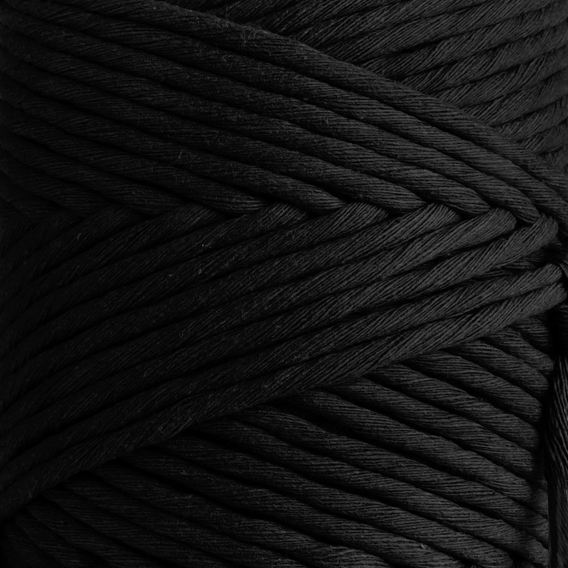BLACK Macrame Cord 3mm 306 Yd. Single Twist Cotton String - Etsy