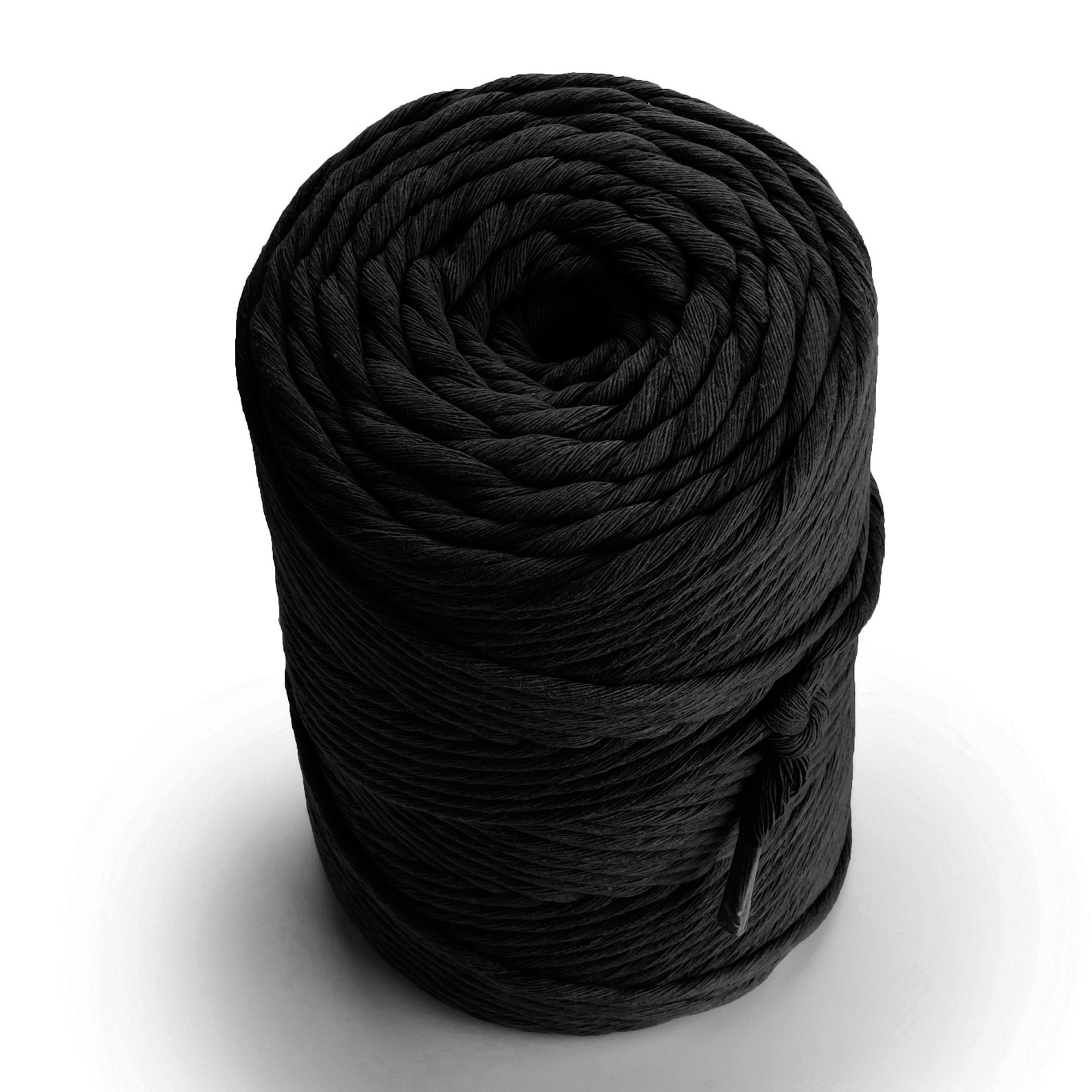 BLACK Macrame Cord 3mm 306 Yd. Single Twist Cotton String - Etsy