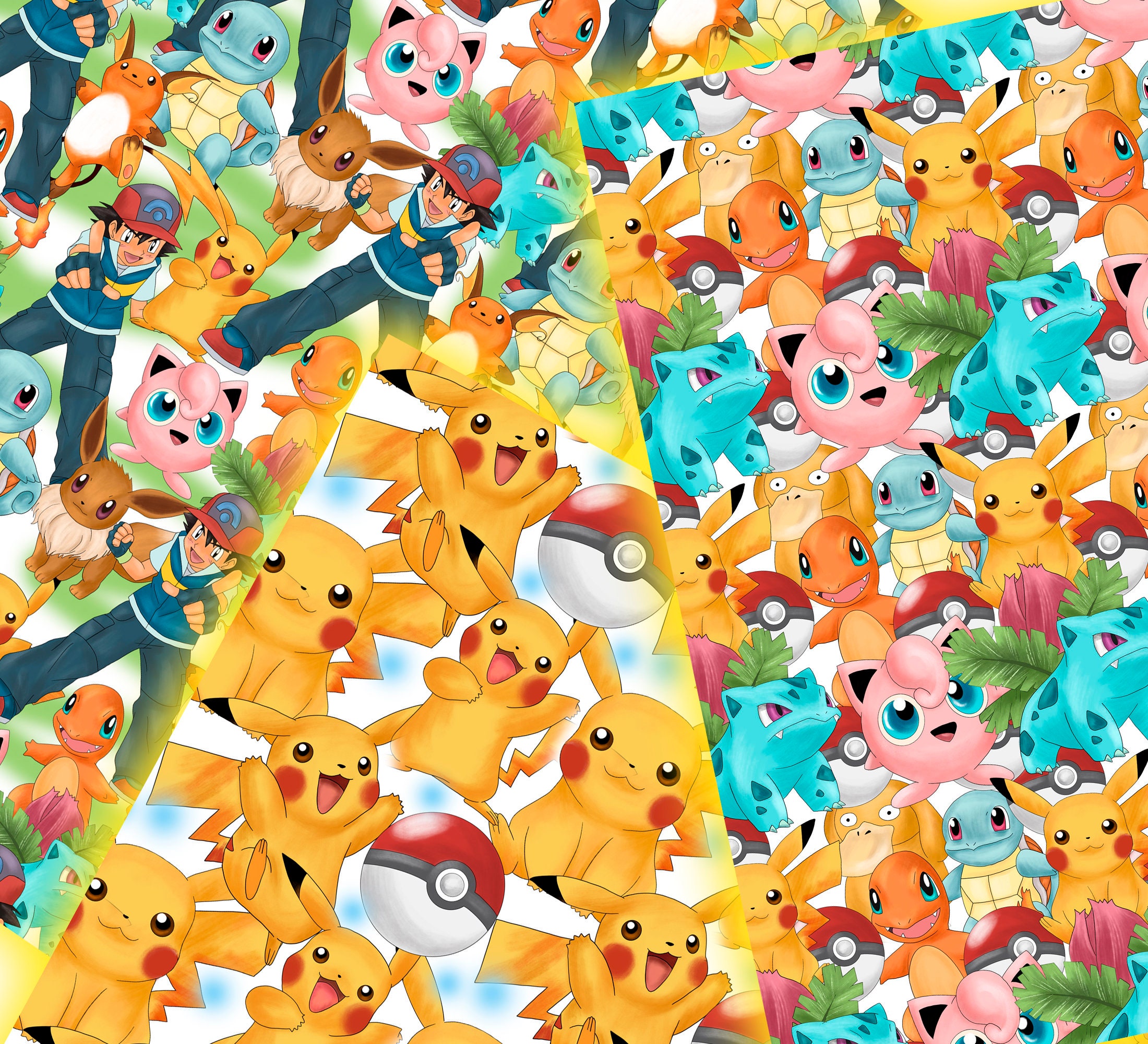 Pokemon digital paper 12x12-INSTANT DOWNLOAD | Etsy