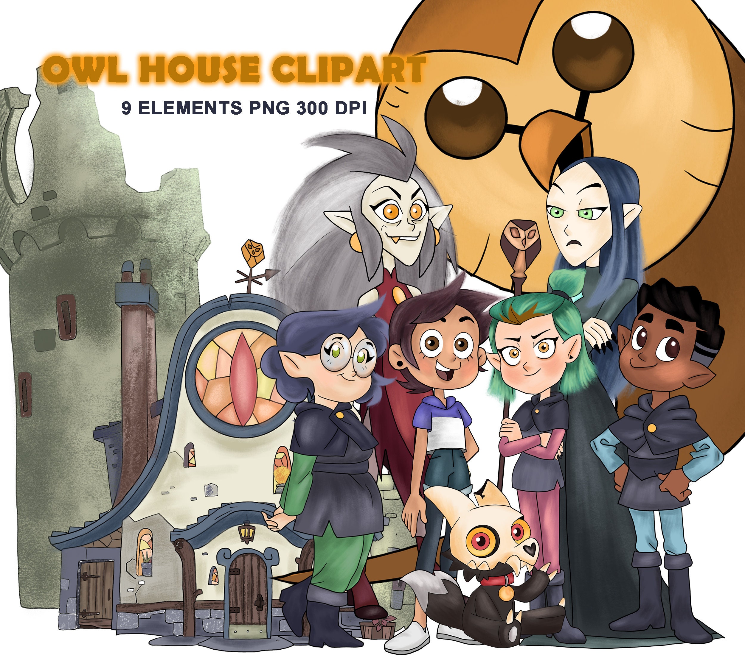 The owl house digital clipart PNG-INSTANT DOWNLOAD | Etsy