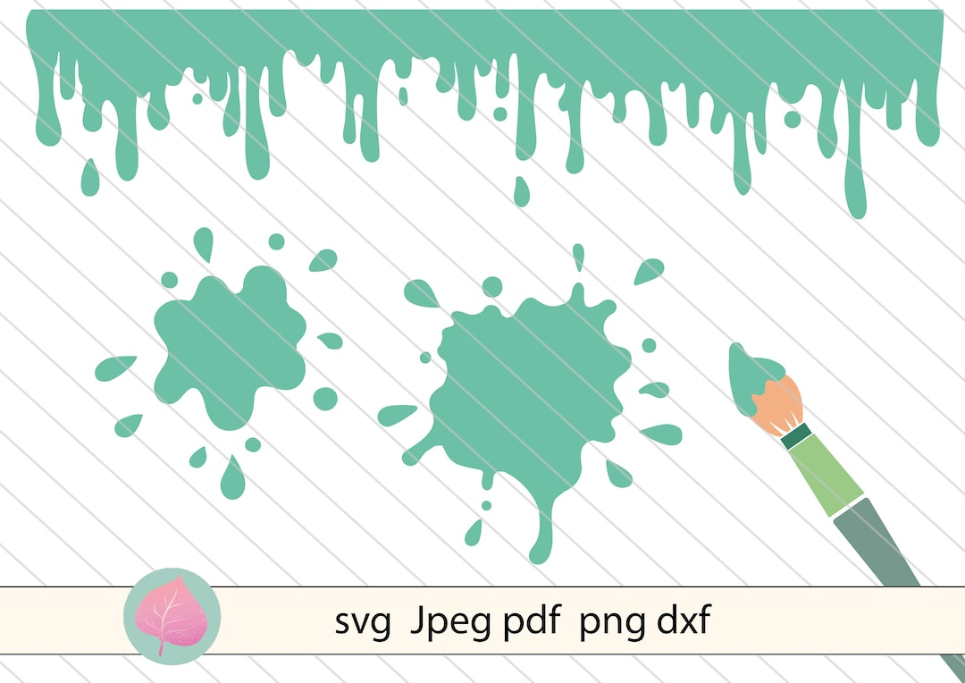 Splatter Svg File, Paint Splat Svg, Splatter Vector Clipart, Paint Drip ...