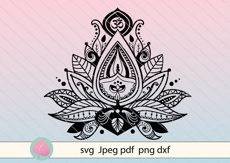 Lotus Flower Svg Vector Clipart, Namaste Svg, Mandala Svg, Lotus Flower ...
