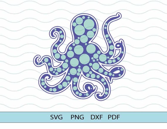 Octopus Svg Cut File Vector Clipart. Octopus Dotted Svg - Etsy