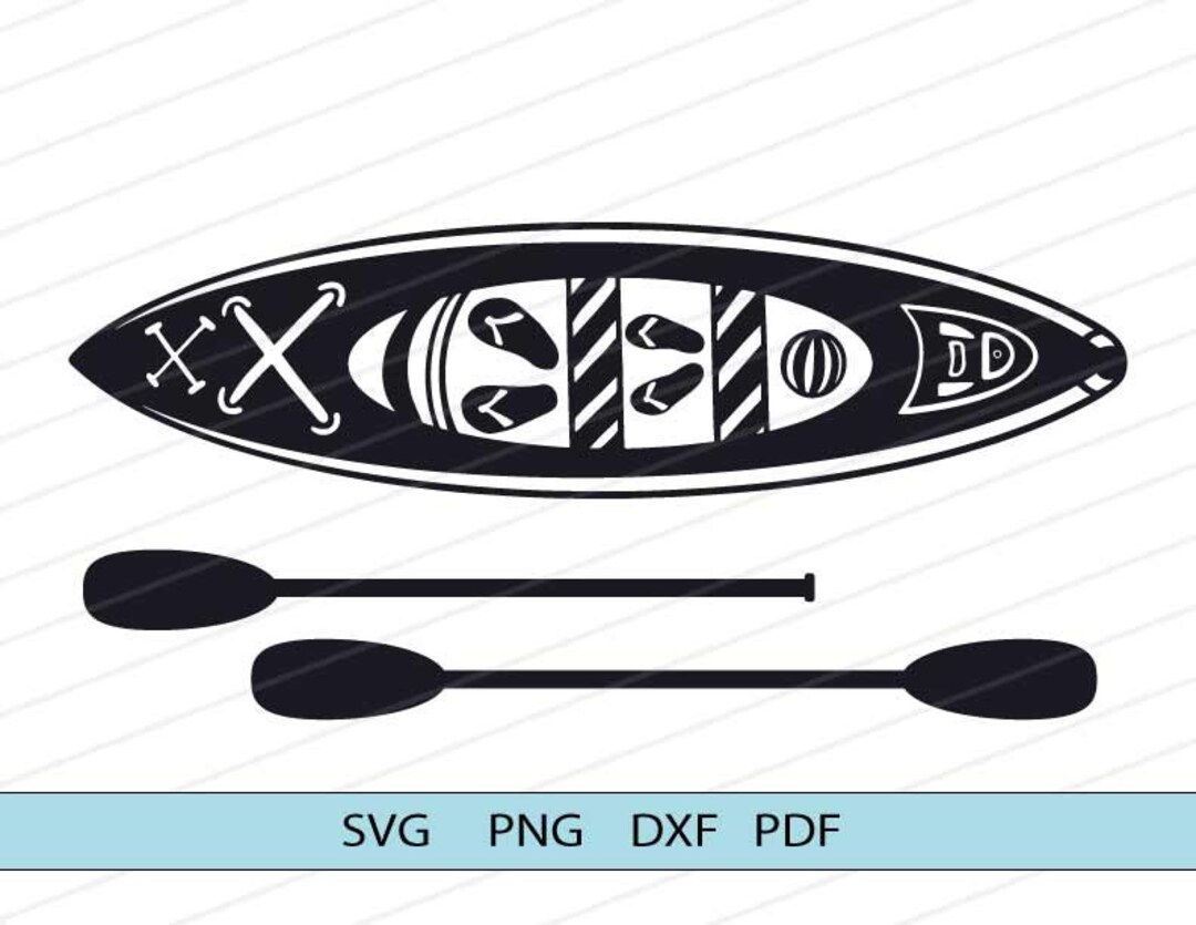 Kayak Svg, Lake Life Svg, Canoe Svg Cut File. Hand Drawn Kayak Vector ...