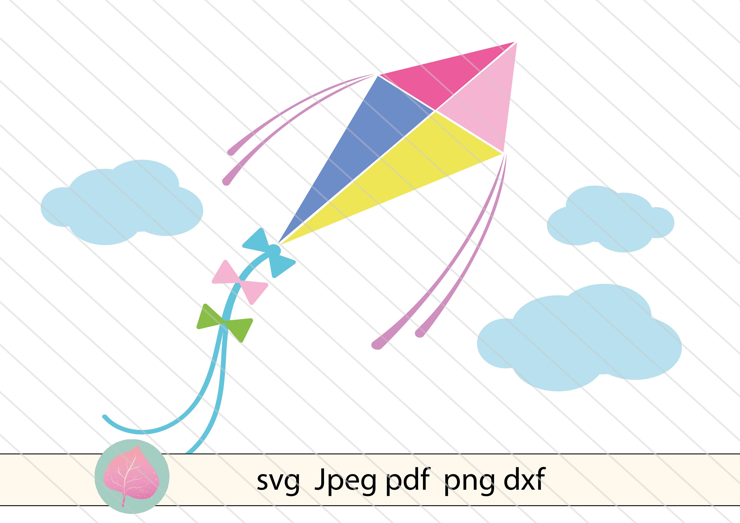 Kite Svg File Kite Clipart Vector File Kite Dxf Svg Ong Jpeg - Etsy ...