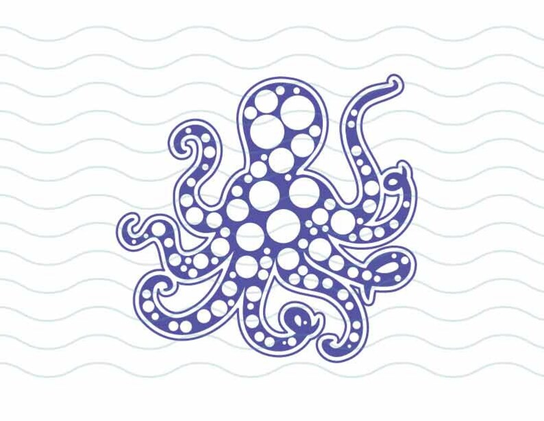Octopus Svg Cut File Vector Clipart. Octopus Dotted Svg - Etsy