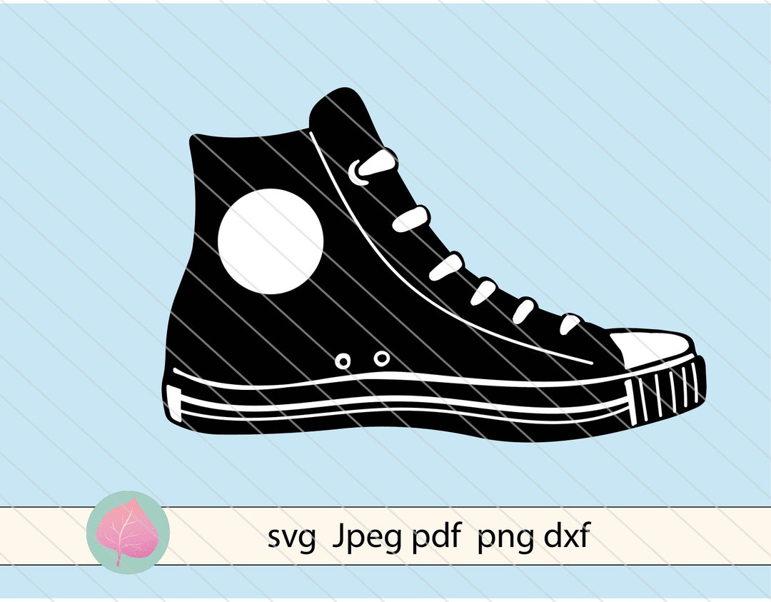 Sneakers Svg Vector Clipart . Sneaker Monogram Svg Dxf 2 Layers, Hand ...