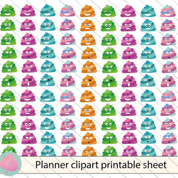 Rainbow Poop Emoji - Etsy