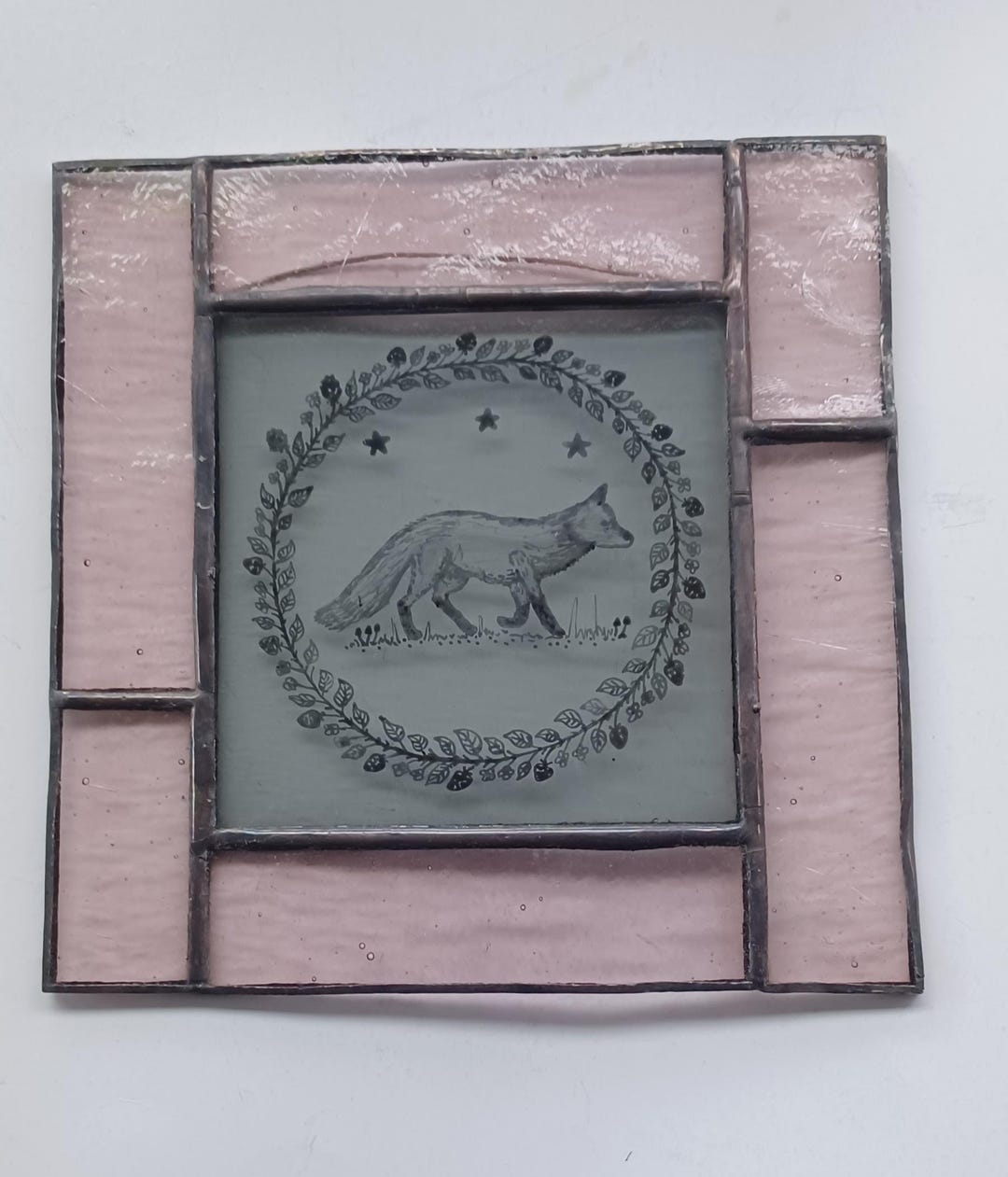 Stained Glass Fox Panel - Etsy