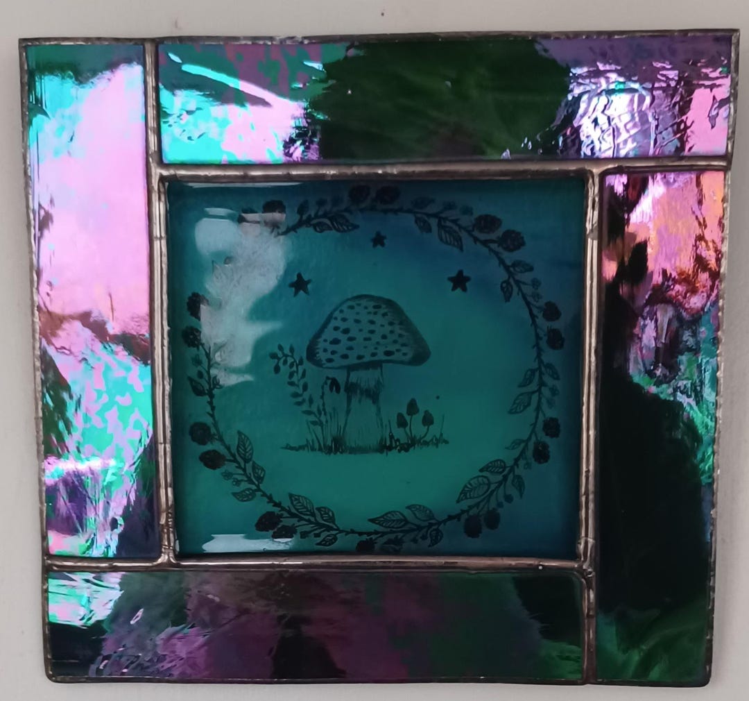 Stained Glass Toadstool Hanger - Etsy