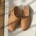 Swedish Classic Comfy Low Heel Clogs / Berkeley Light Tan Clogs ...