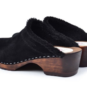 Swedish Classic Clogs With Wool Lining, Women Mules With Wool, Maguba ...