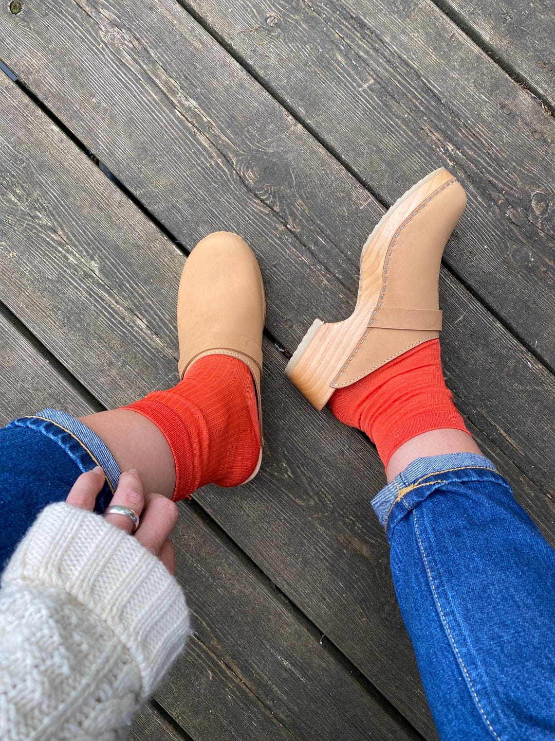 Swedish Classic Comfy Low Heel Clogs / Berkeley Light Tan Clogs ...