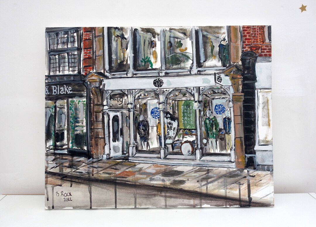 Pretty Green Shop, King Street, Manchester. Original Painting. A3 Print ...