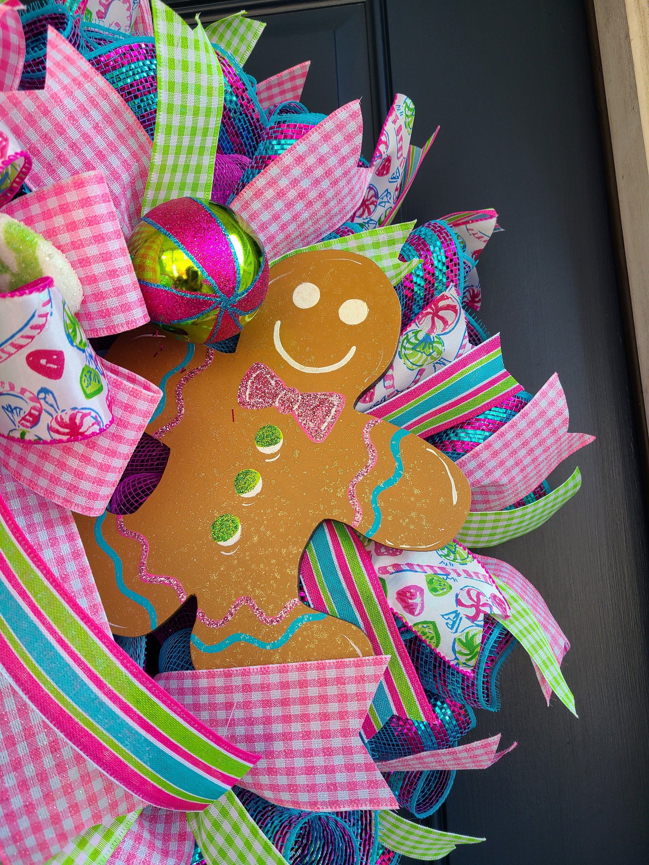 Whimsical Gingerbread Wreath - Etsy