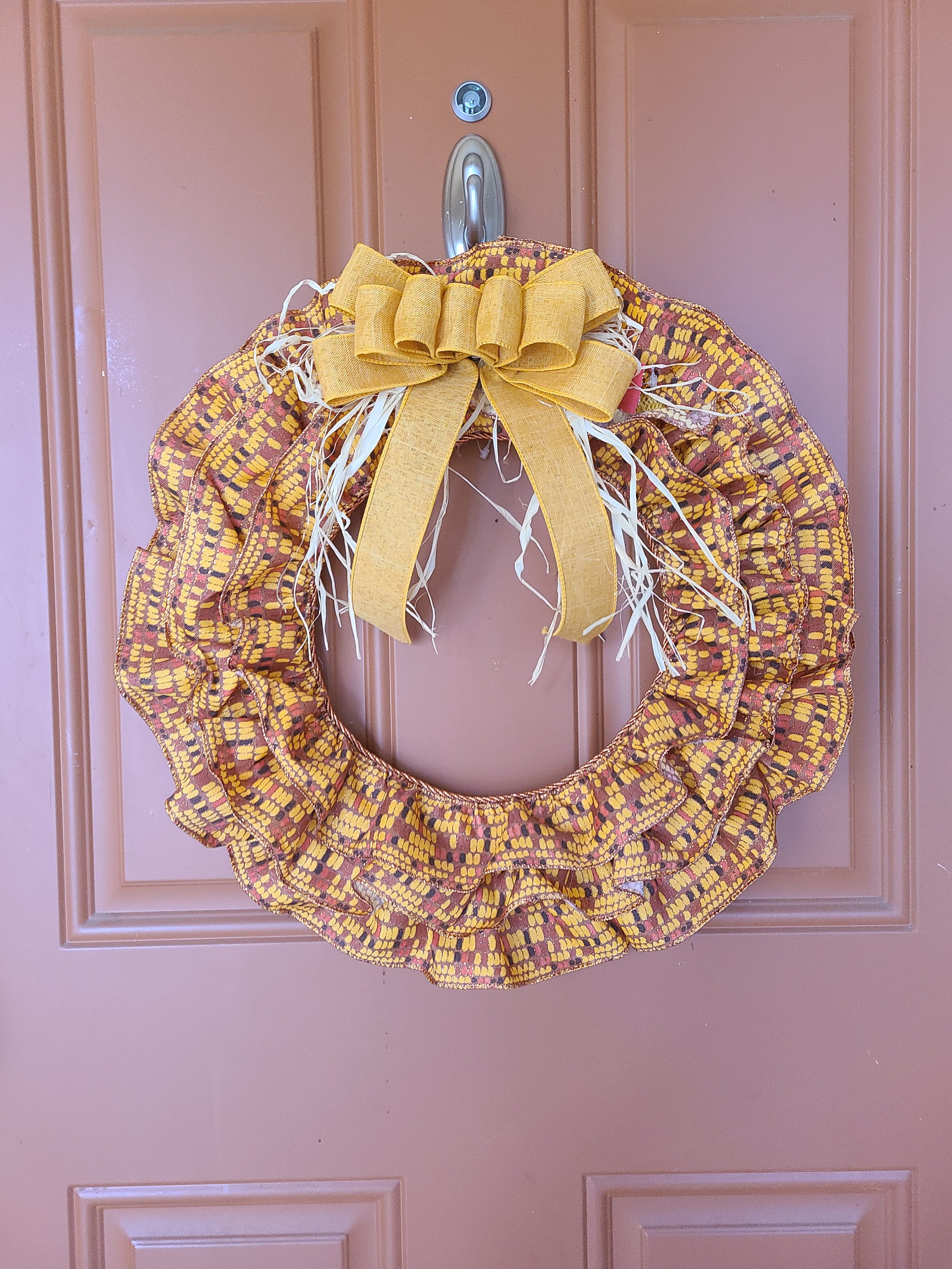 Fall Ribbon Ruffle Wreath - Etsy