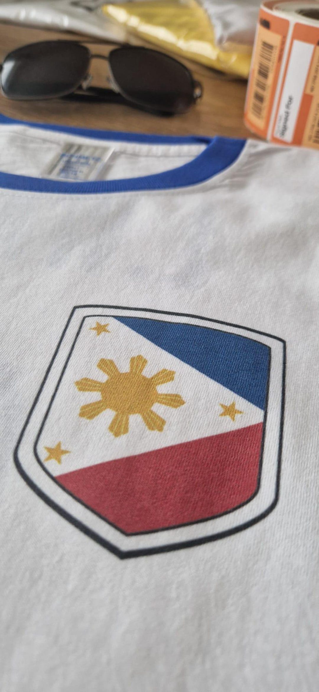 Philippines Football Personalised Ringer T-shirt, Soccer, Gift Ideas ...