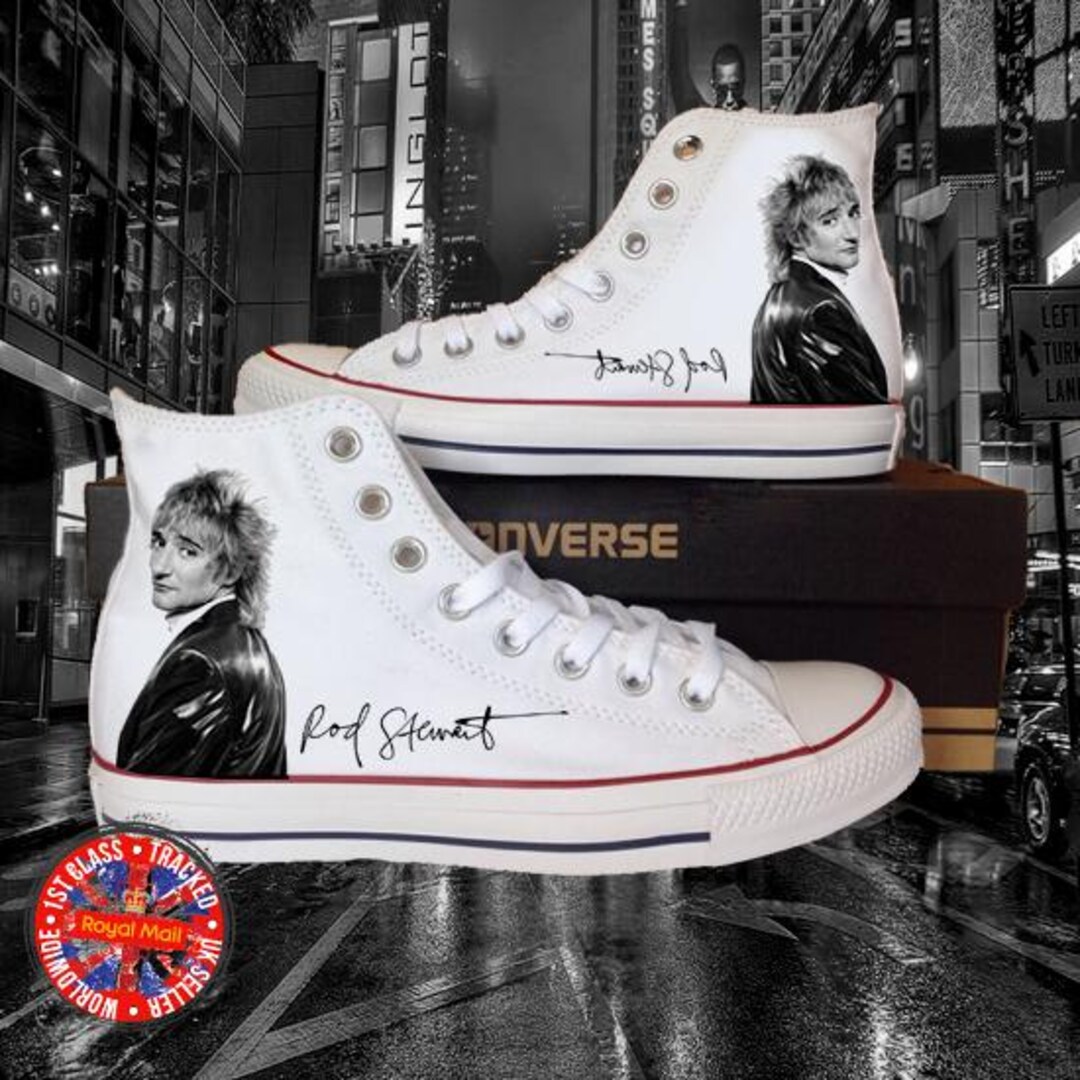 Rod Stewart Inspired All Star Chuck Taylor Hi Top Converse - Etsy