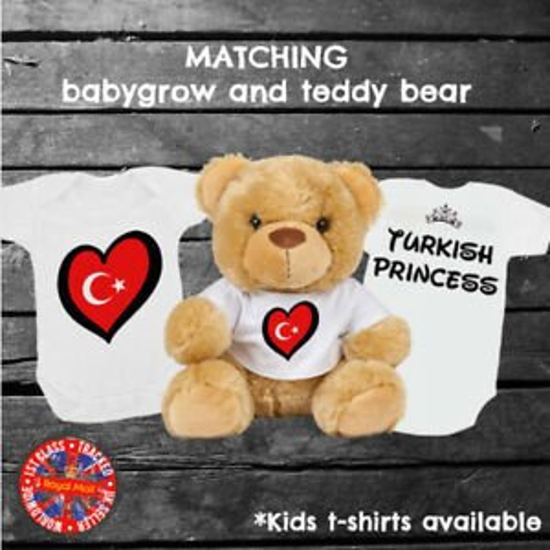 Turkish Princess Babygrow & Teddy Bear Matching Gift Set, Turkey, Baby ...