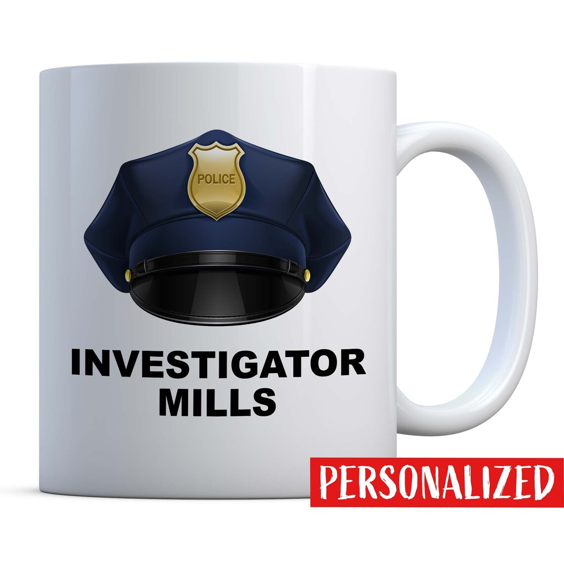 Personalized Police Investigator Coffee Mug Personalized Etsy
