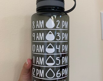 Water Bottle Tracker Decal | Etsy