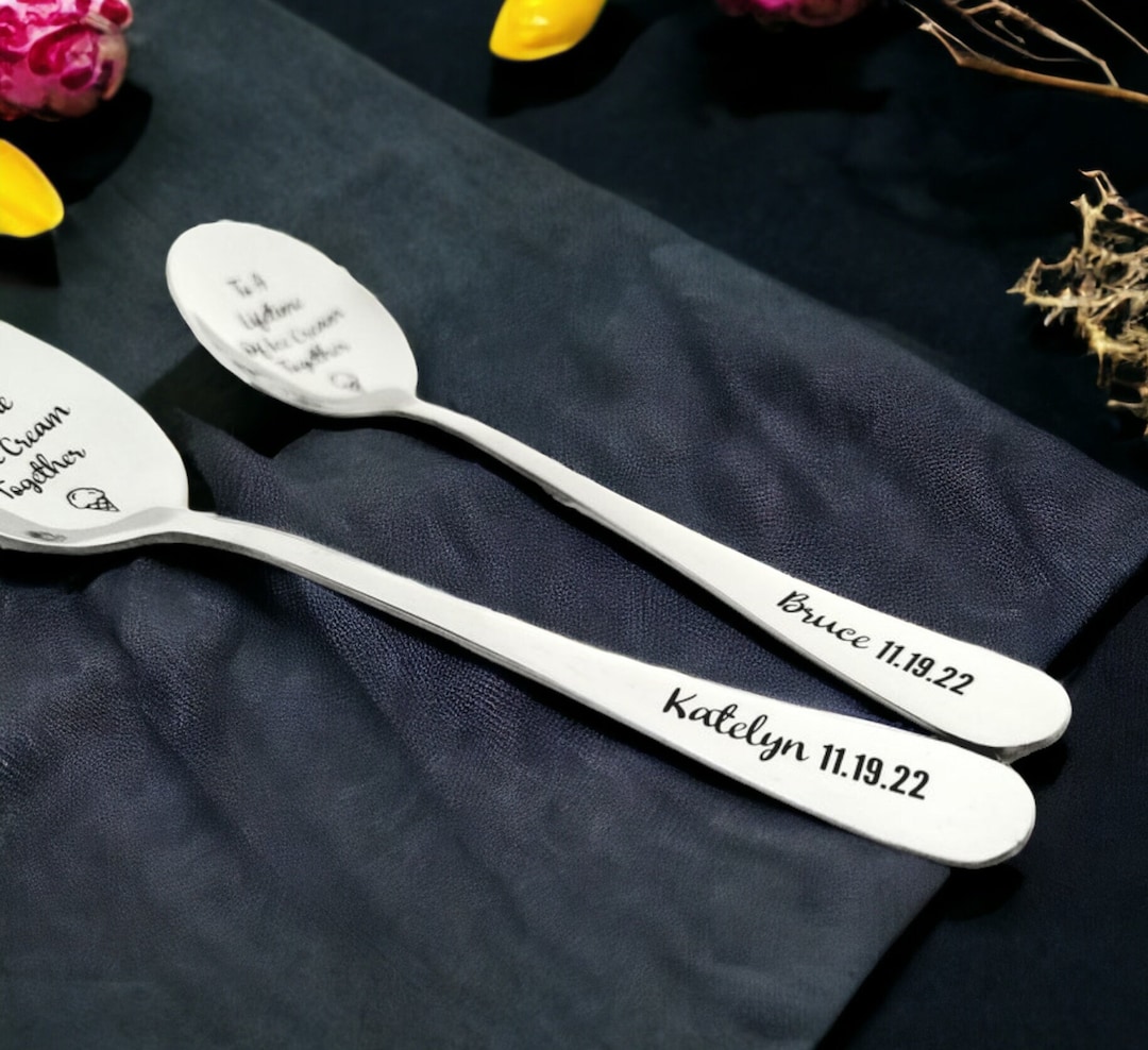 Anniversary Gift - to A Lifetime of Ice Cream Together Spoon Set ...