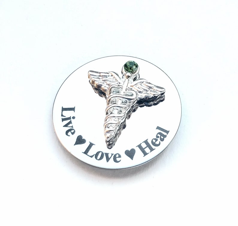 Engraved Caduceus Pin Caduceus Pin Healthcare Worker Pin - Etsy