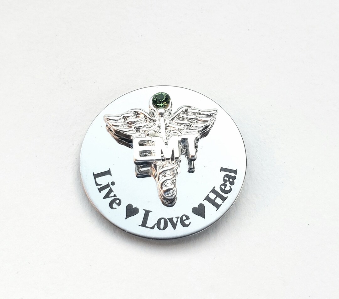 Engraved EMT Pin Emergency Medical Technician Pin EMT Pin Live Love ...