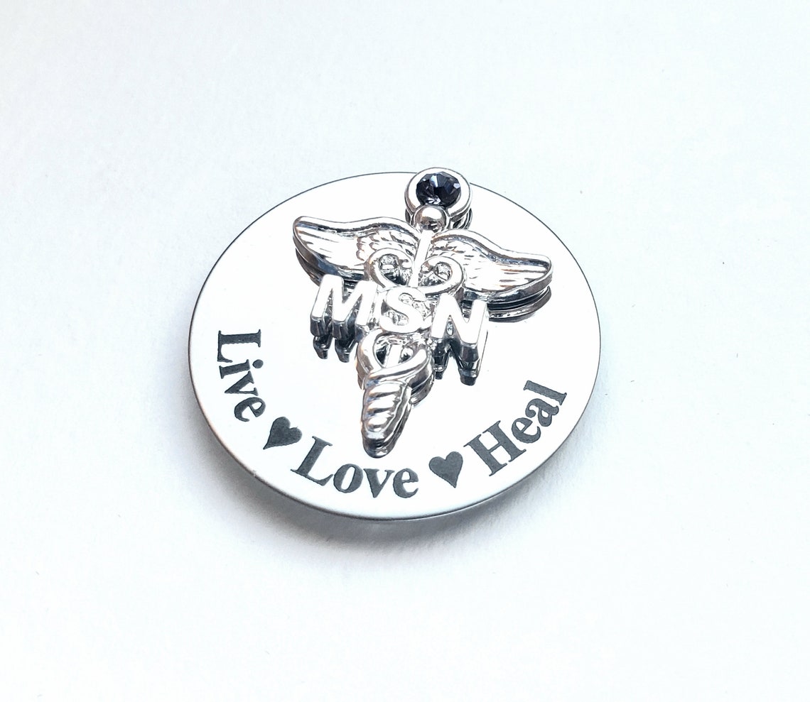 Engraved MSN Pin MSN Pin Master of Nursing Pin Live Love | Etsy