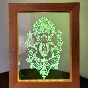 Ganesh Ganesha LED Frame - Hindu House Warming Gift - Ganesh Home Decor ...