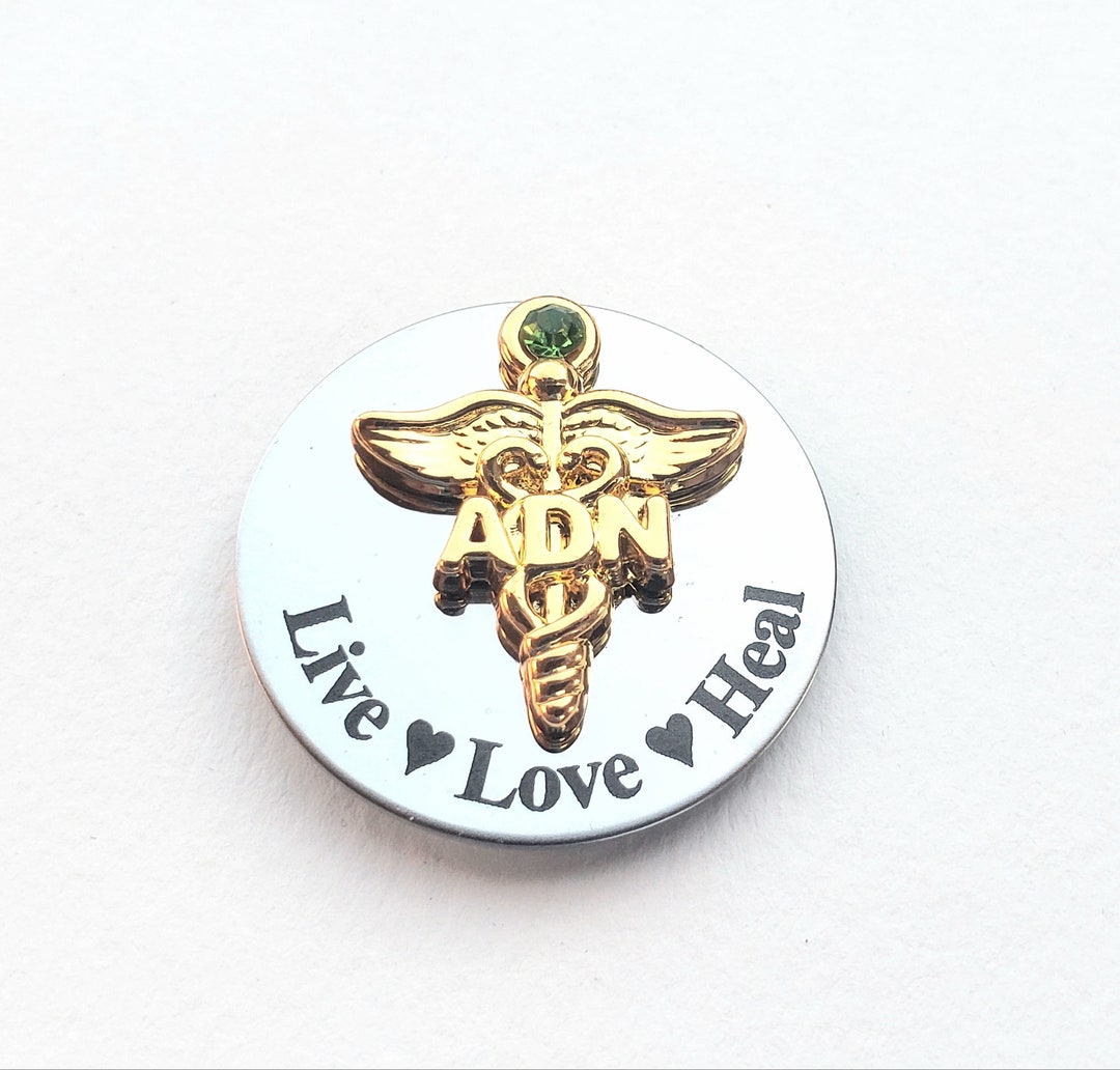 Engraved ADN Pin - Gold ADN Pin - Associate Degree in Nursing Pin ...
