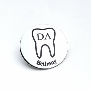 Custom Dental Pin - White Coat Pinning - DA Pin - DDS Pin - DH Pin ...