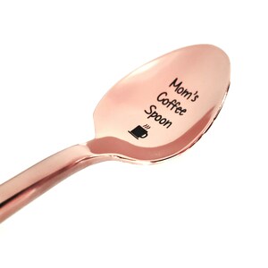 Custom Rose Gold Engraved Spoon - Custom Coffee Spoon - Personalized ...